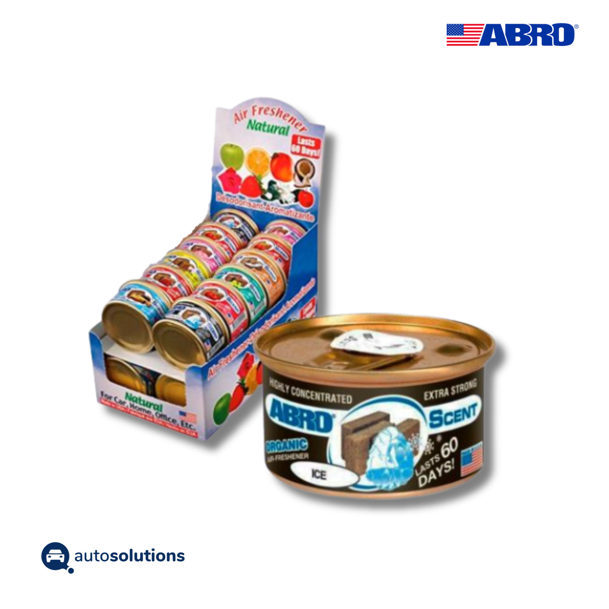 Ambientador Organico Hielo ABRO 12pzs 42g / 1,5oz – AUTOSOLUTIONS