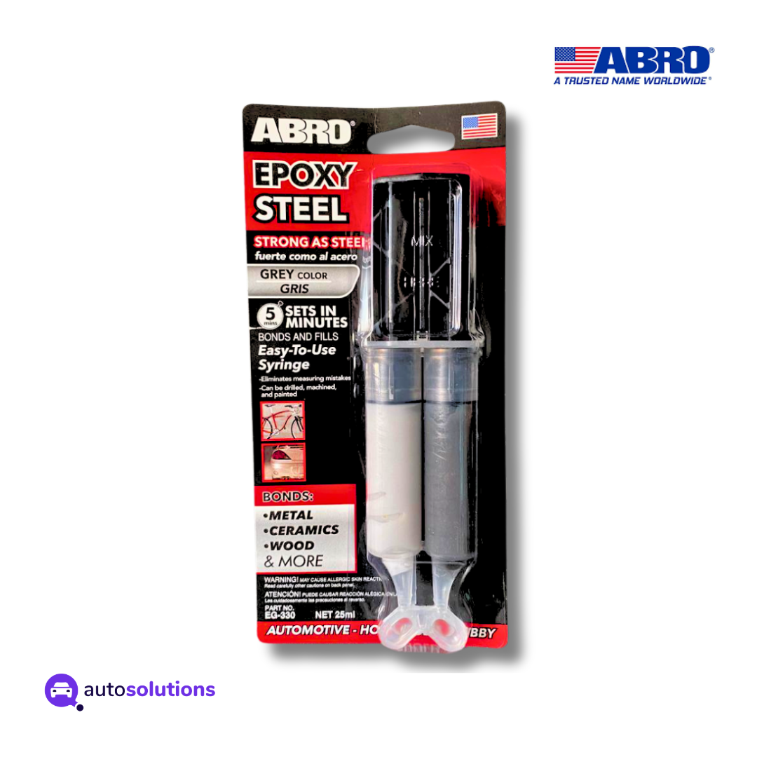 Plastiacero Gris 5min ABRO EG330 25mL – AUTOSOLUTIONS